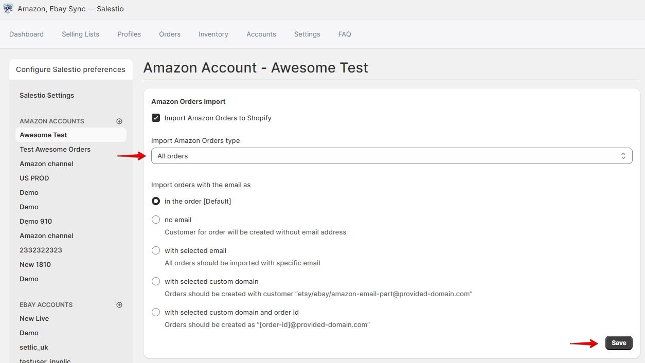 How to get Amazon FBA sales reports in Shopify with Salestio | Salestio ...